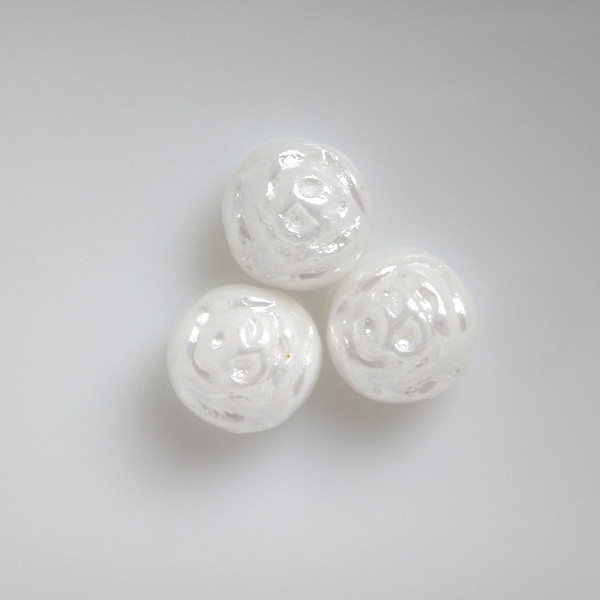 Korálky PRECIOSA Candy Rose, provedení Opaque White Alabaster Snow ...